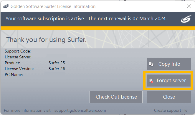 Getting set up guide for installation and licensing – Golden Software Support