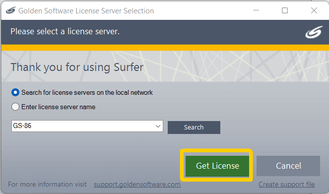 Activate your Golden Software products – Golden Software Support