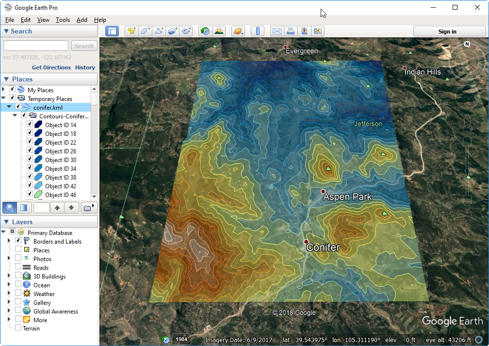 Displaying Contours From Surfer In Google Earth Golden Software Support